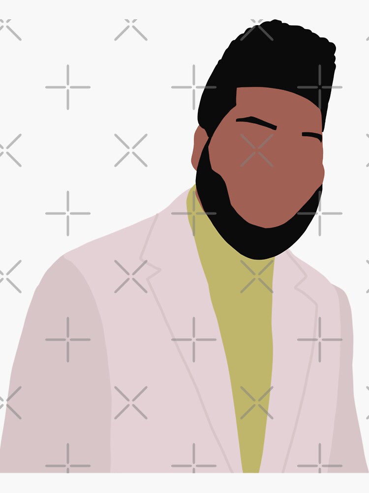 "Khalid Minimal Illustration" Sticker by ChrissyT95 | Redbubble
