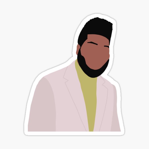 "Khalid Minimal Illustration" Sticker by ChrissyT95 | Redbubble