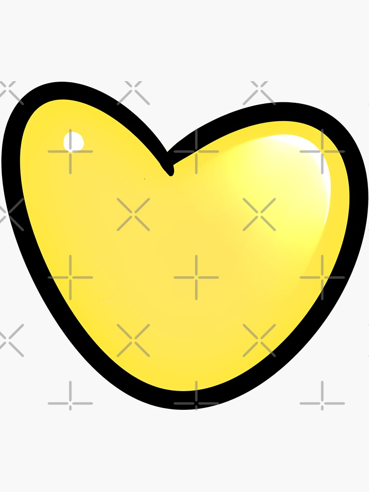 "Cute Yellow Heart" Sticker for Sale by BriRosa | Redbubble