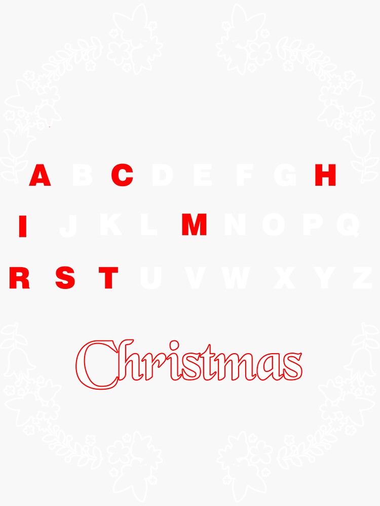 Pegatina «Alfabeto de Navidad, letras con alfabeto recortable de ...