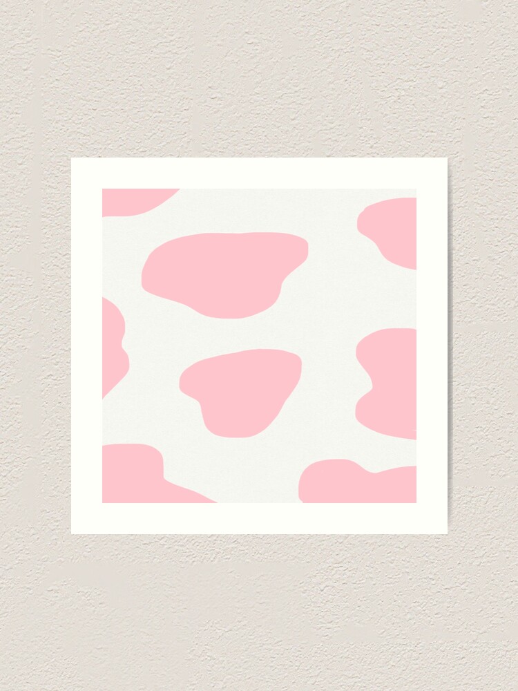 "Pastel Pink Cow Print" Art Print for Sale by bubbledesigns- | Redbubble