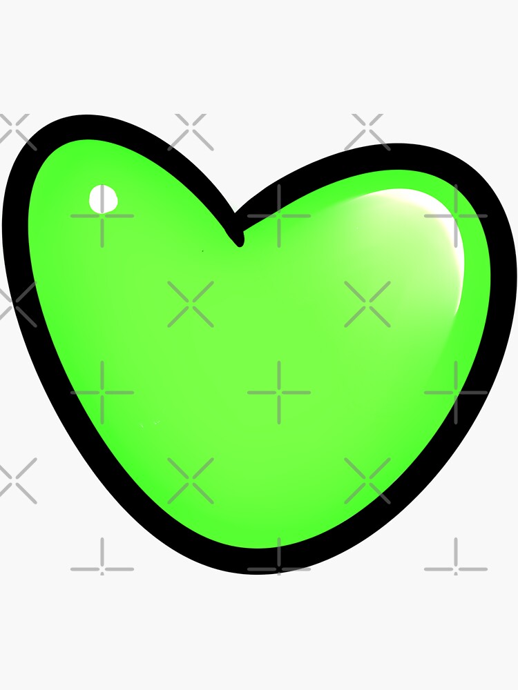 "Cute Green Heart" Sticker by BriRosa | Redbubble
