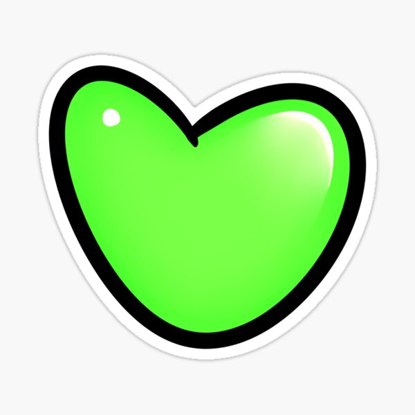 "Cute Green Heart" Sticker by BriRosa | Redbubble