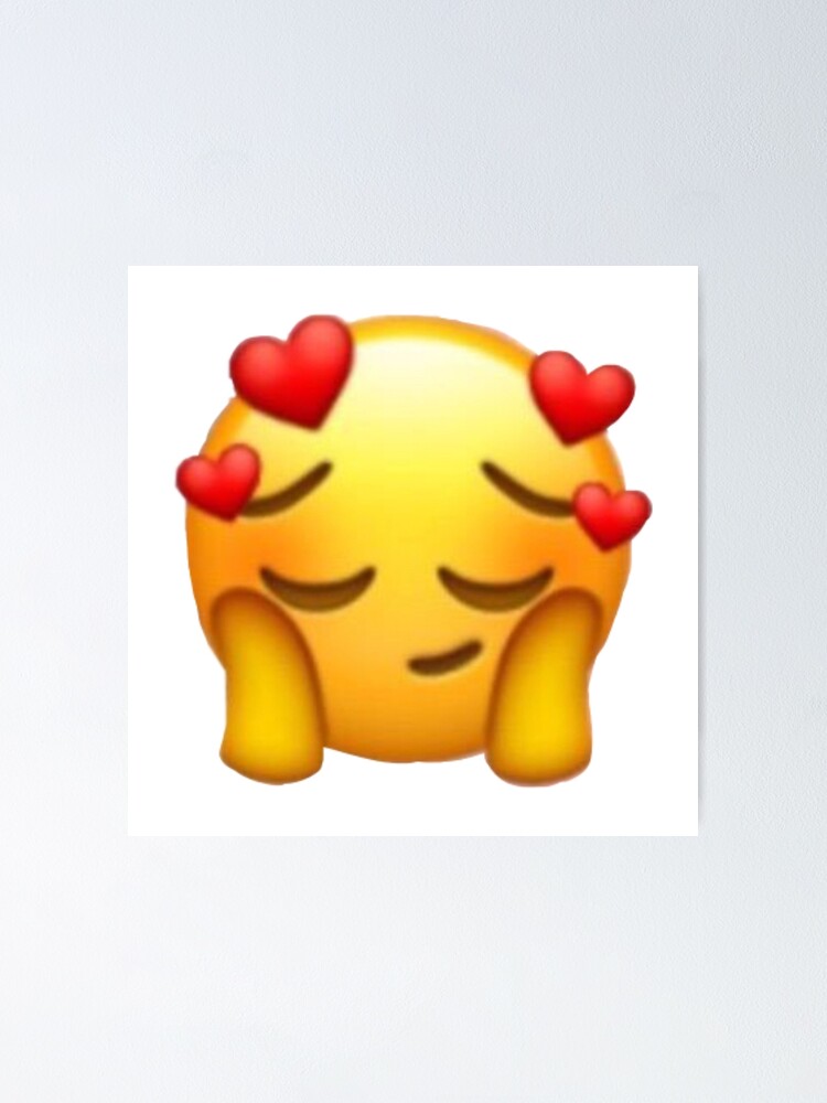 "Uwu cute heart emoji " Poster for Sale by grassykun | Redbubble