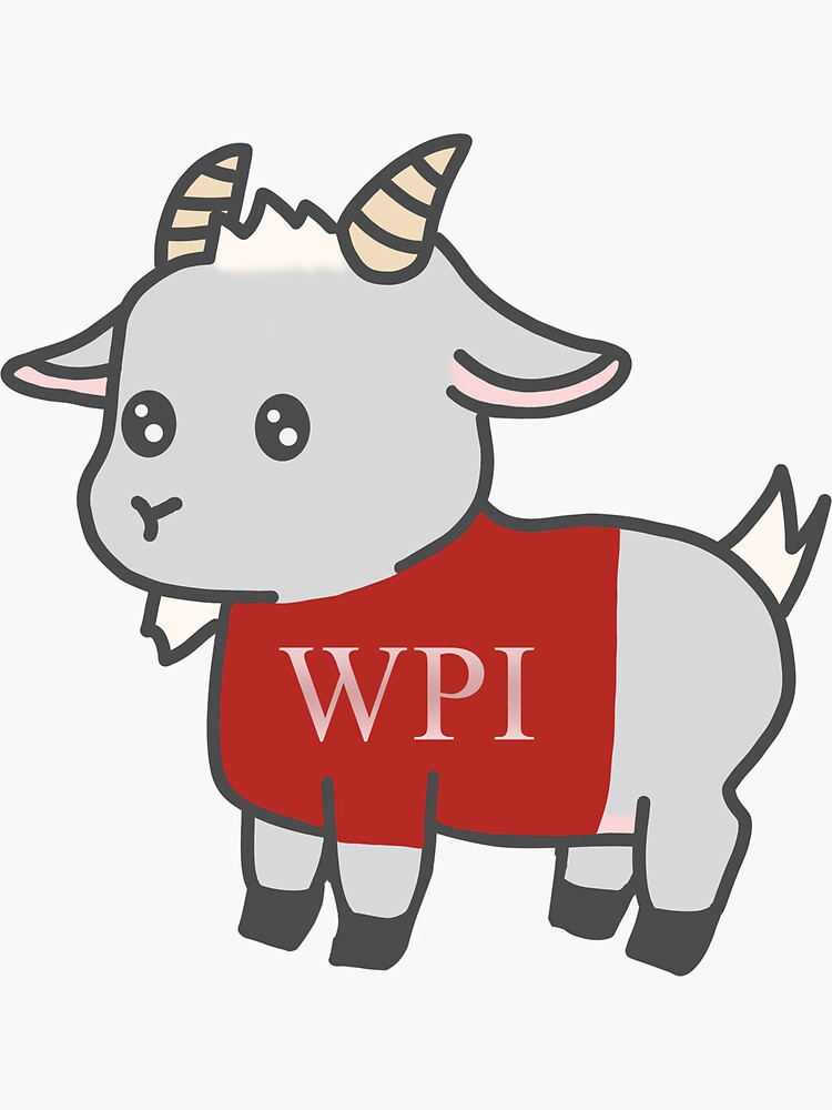 "Cute Animated WPI Goat" Sticker for Sale by karavCreations | Redbubble