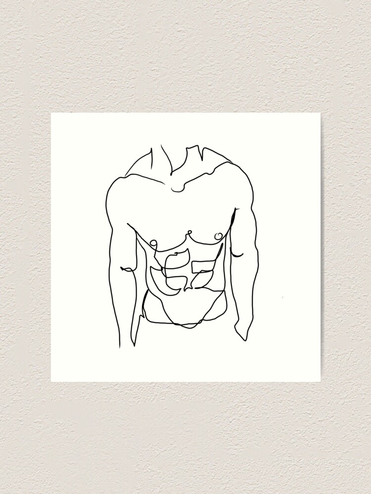"Torso line art" Art Print for Sale by gaylineart | Redbubble
