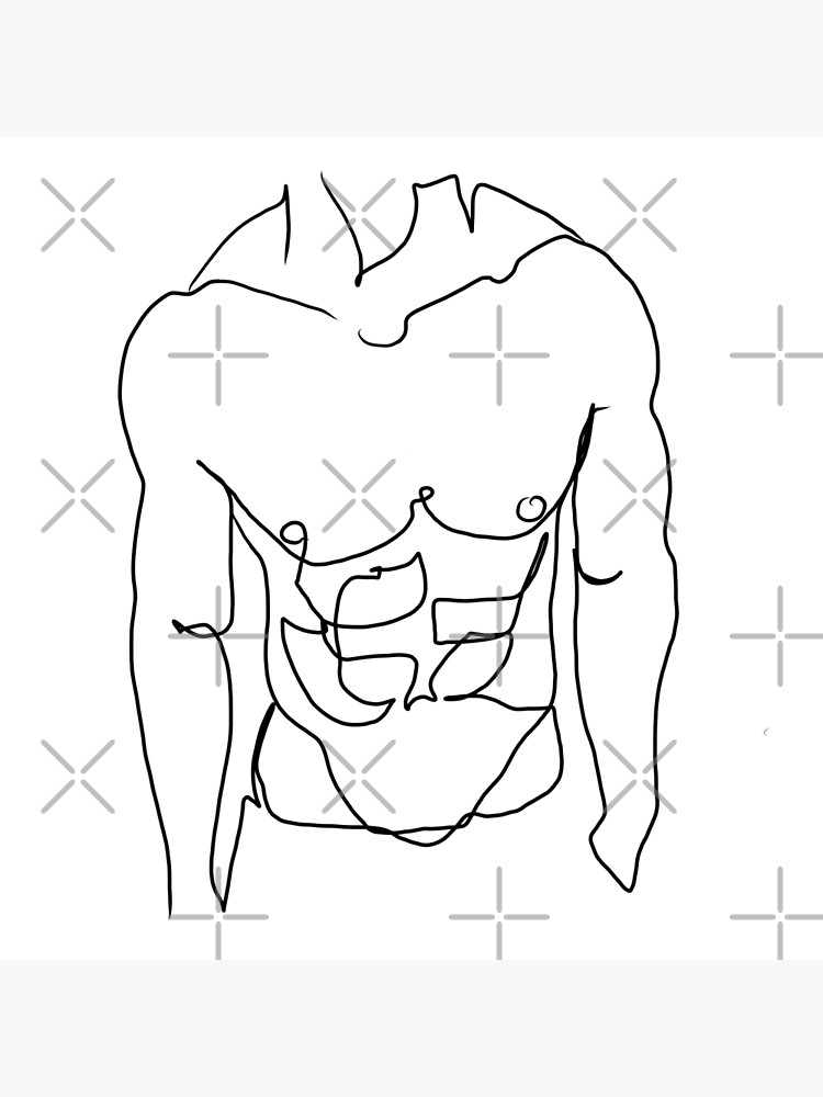 "Torso line art" Art Print for Sale by gaylineart | Redbubble