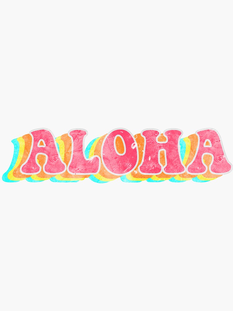 "Aloha sticker" Sticker by kekai-stickers | Redbubble