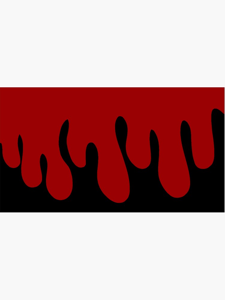 "red drip with black background" Sticker by life-is-art | Redbubble