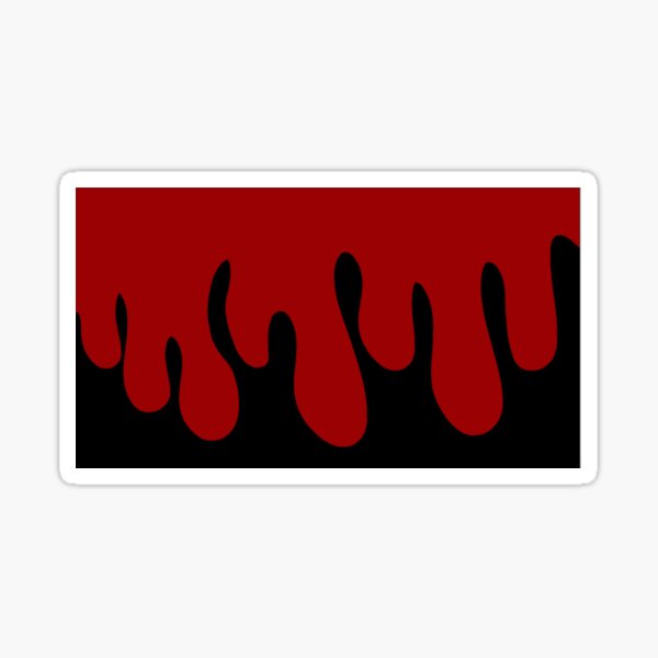 "red drip with black background" Sticker by life-is-art | Redbubble