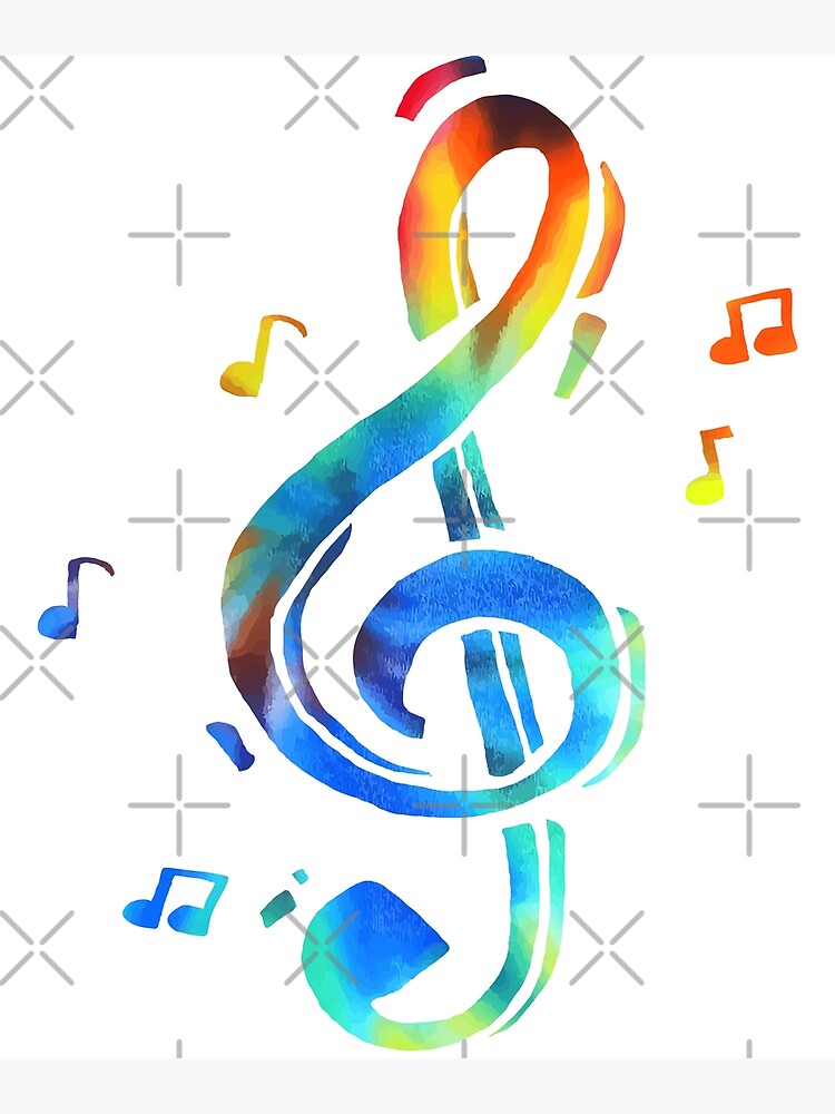 "Tie Dye Musical Note " Poster by illustrazoid | Redbubble