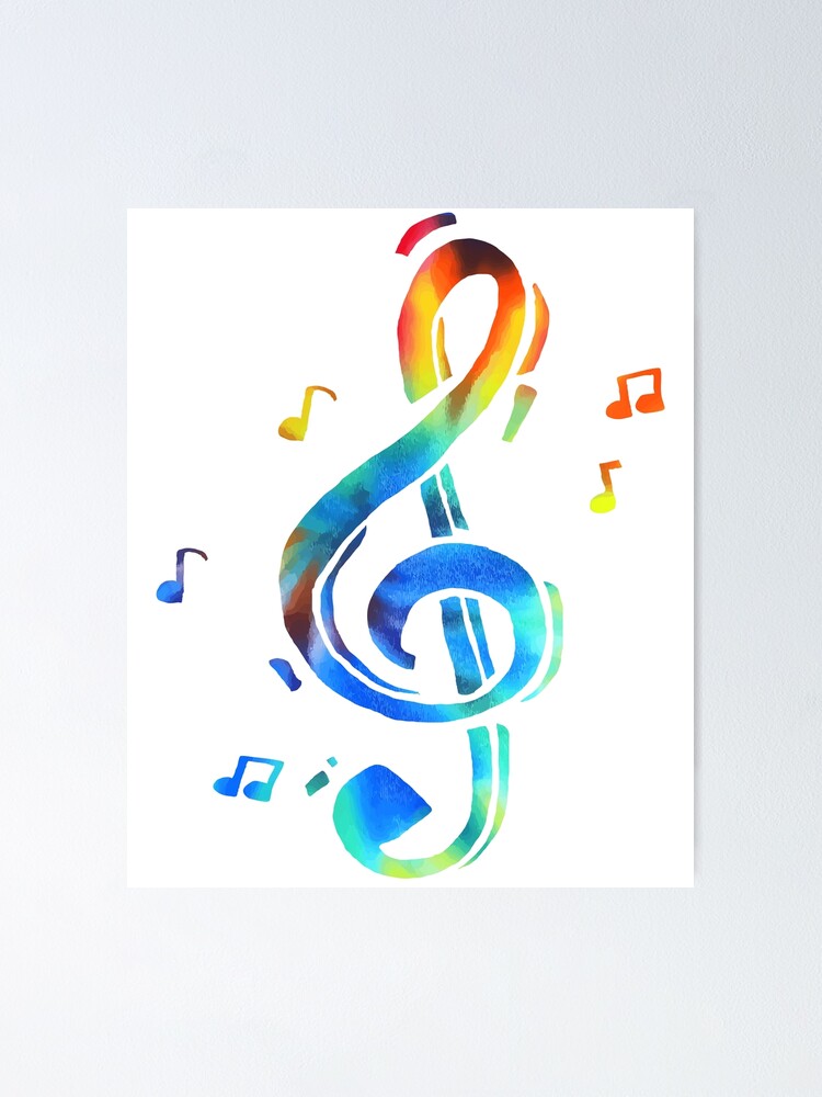 "Tie Dye Musical Note " Poster by illustrazoid | Redbubble