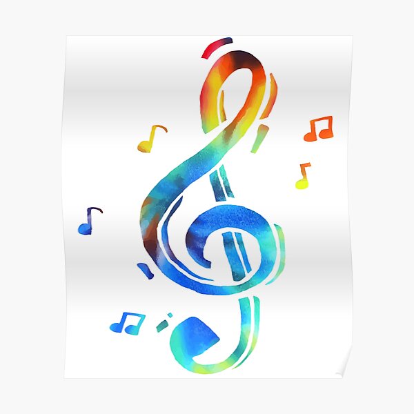 "Tie Dye Musical Note " Poster by illustrazoid | Redbubble