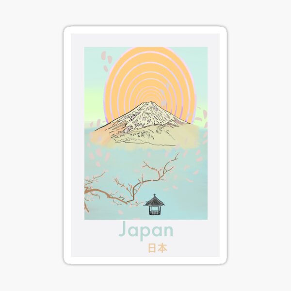 "Visit Japan " Sticker for Sale by SturgesC | Redbubble