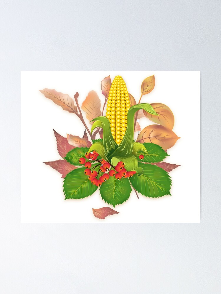 "Fall Corn" Poster by caj-trixie | Redbubble