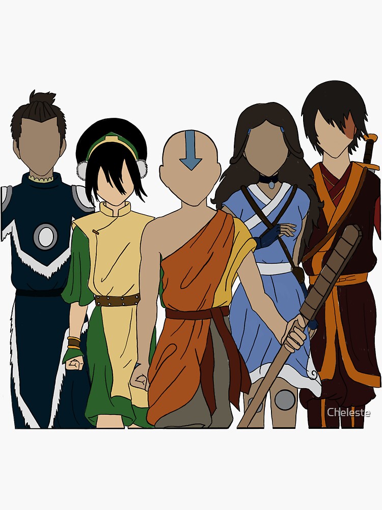 "Avatar Gang" Sticker for Sale by Cheleste | Redbubble