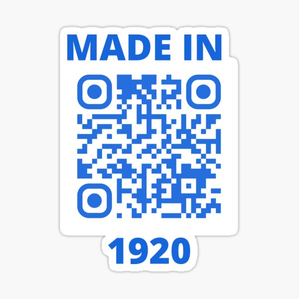 "Made in 1920" Sticker by JonesWorldOrder | Redbubble