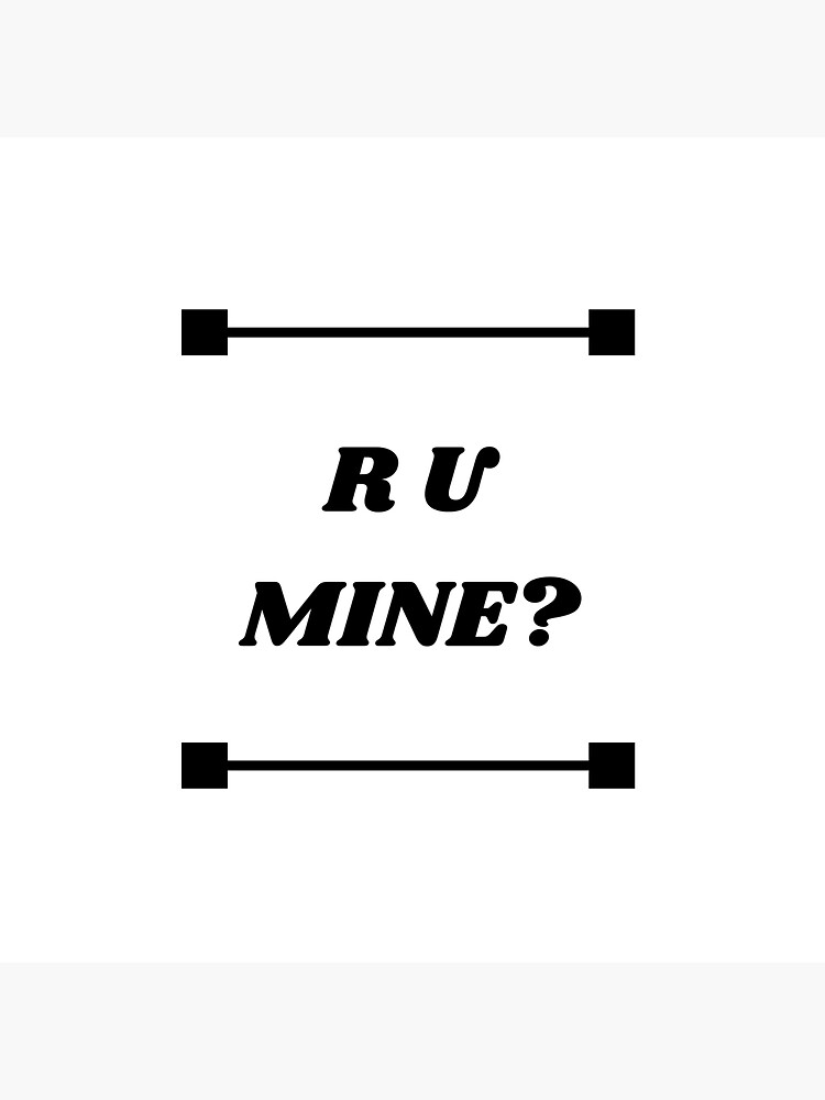 "R U MINE? A M ARCTIC MONKEYS ROCK BAND" Sticker for Sale by Tiger ...