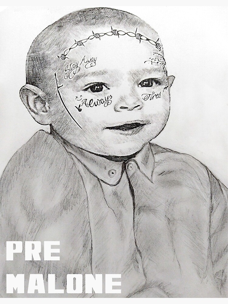 "Pre Malone" Poster for Sale by Greenredblue | Redbubble