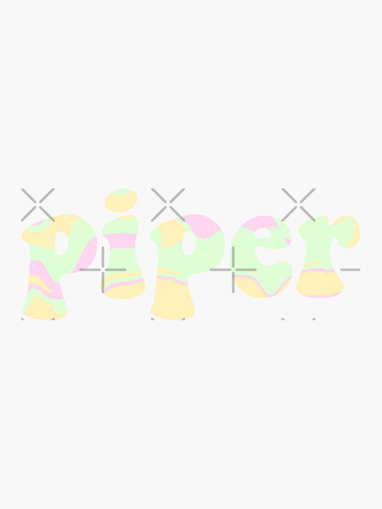 "custom name design (piper)" Sticker for Sale by createdbymia | Redbubble