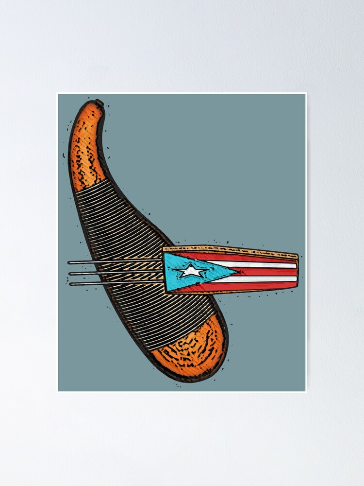 "Puerto Rican Traditional Instrument Guiro" Poster for Sale by liamaris ...