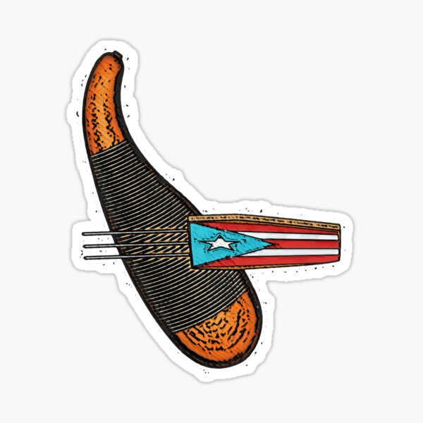 "Puerto Rican Traditional Instrument Guiro" Sticker by liamaris | Redbubble