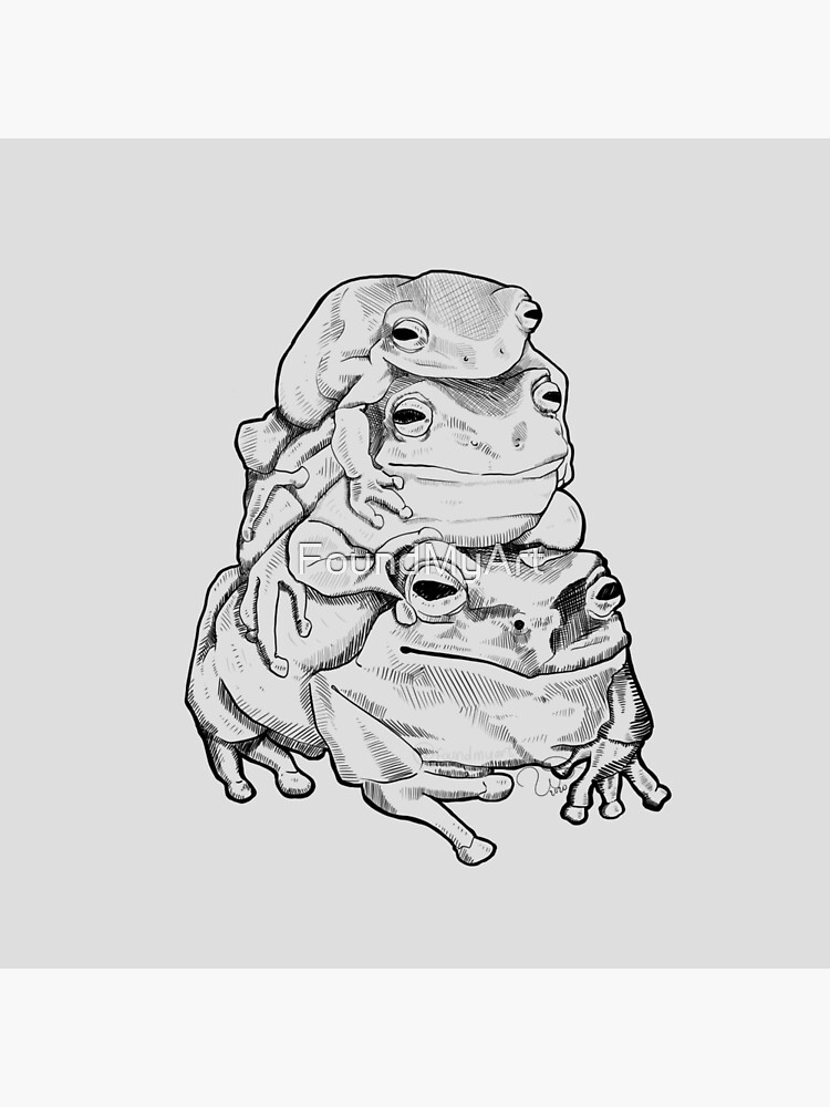 "Frog stack!" Poster for Sale by FoundMyArt | Redbubble