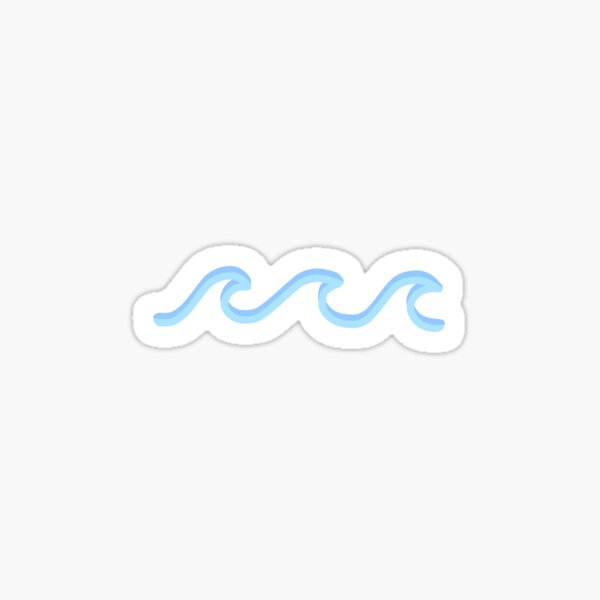 "Blue Aesthetic Wave " Sticker for Sale by bohoblush | Redbubble