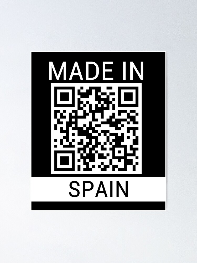 "Made in Spain with love qr code" Poster for Sale by ChamodSachintha ...