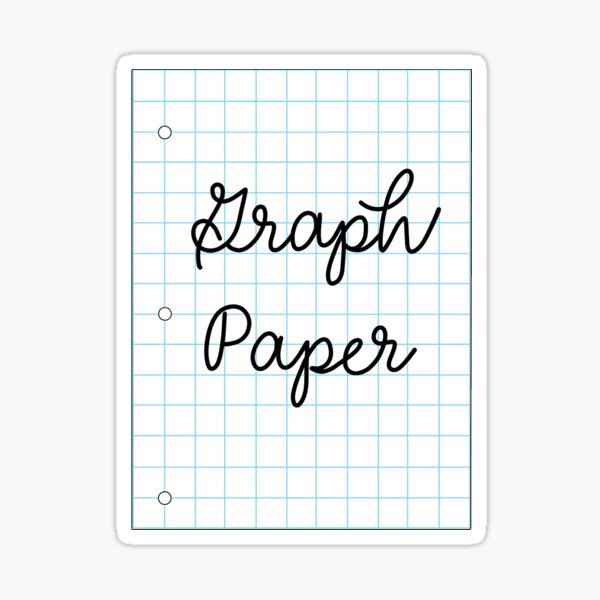 "Graph Paper " Sticker for Sale by Blonde-inBraces | Redbubble