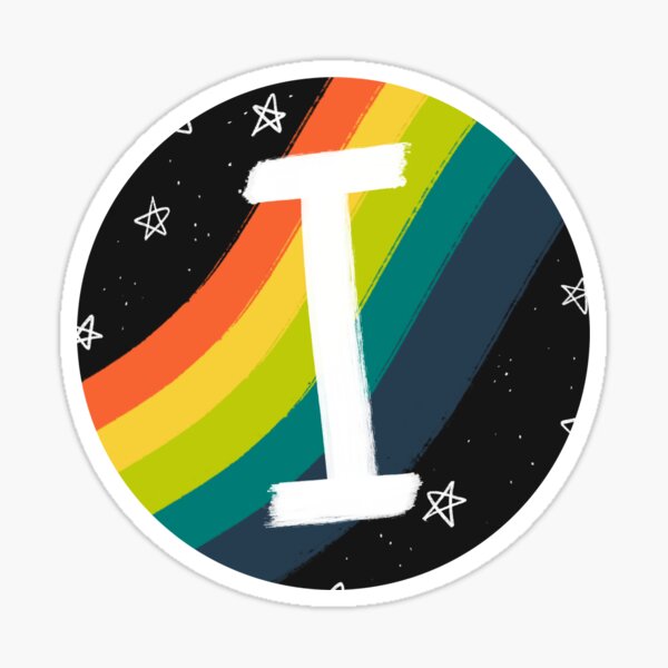 "Rainbow Space Letter I" Sticker for Sale by G-Illustrations | Redbubble