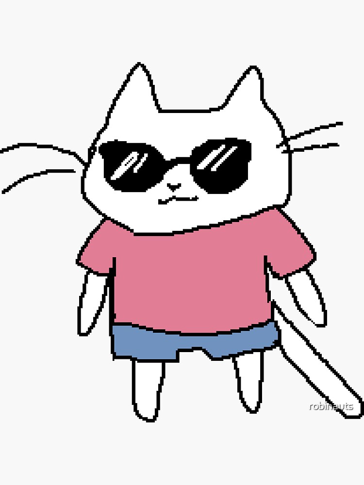 "cool chill cat" Sticker for Sale by robinauts | Redbubble