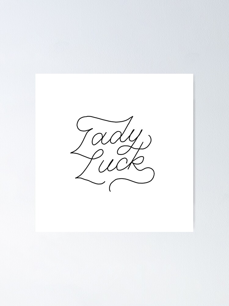 "Line art lady luck" Poster by adesignworld | Redbubble