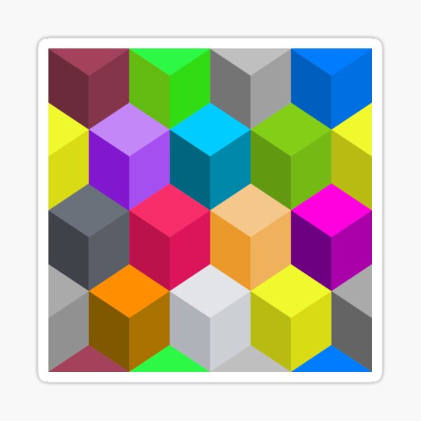 "Cubes" Sticker for Sale by Cute-Kingdom | Redbubble