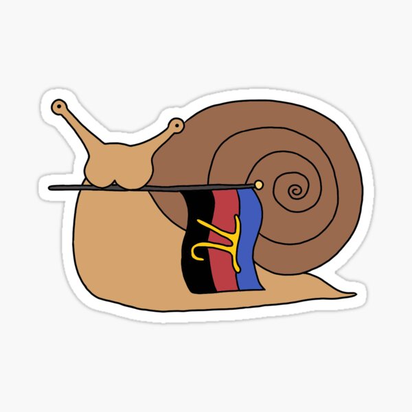 "Polyam pride flag snail doodle" Sticker for Sale by axcelrypt | Redbubble