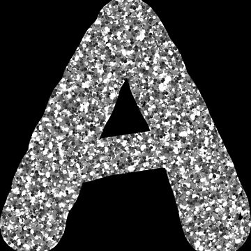 "Silver alphabet A" Sticker for Sale by HappyPrints ⭐⭐⭐⭐⭐ | Redbubble