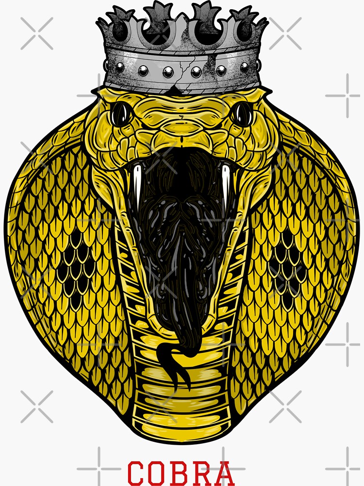 "Crowned King Cobra" Sticker for Sale by Aethel84 | Redbubble