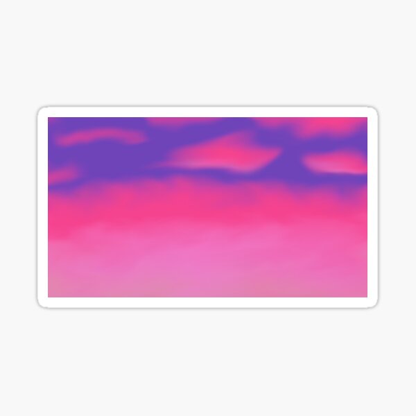 "Pink Sky (My Art)" Sticker for Sale by DatSasquatch | Redbubble