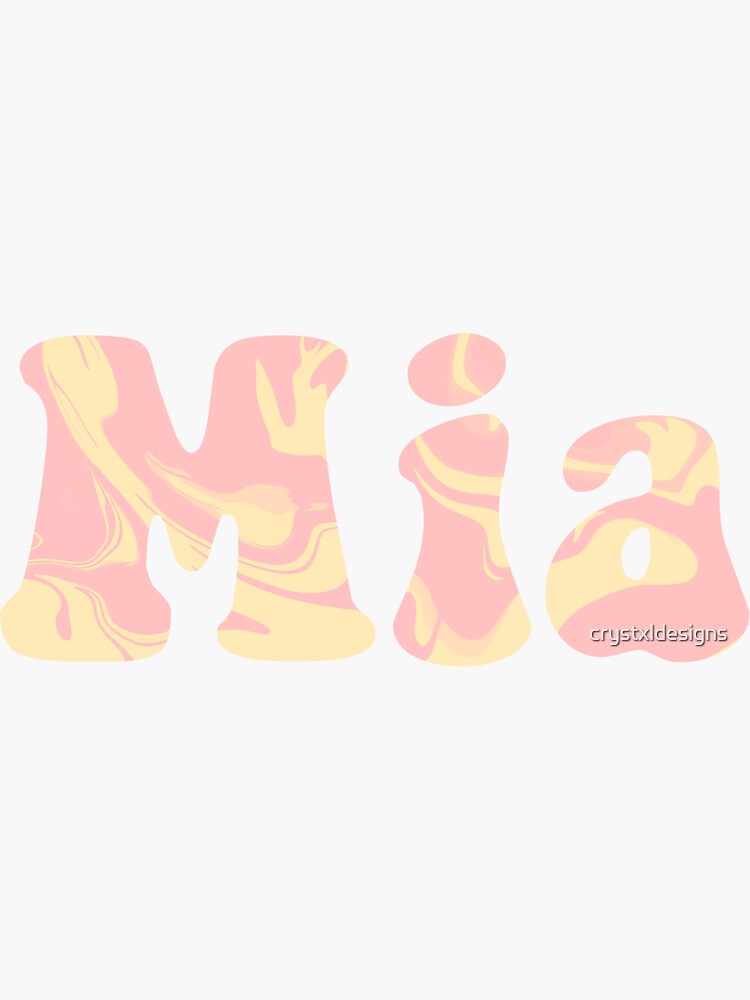 "Mia sticker" Sticker for Sale by crystxldesigns | Redbubble