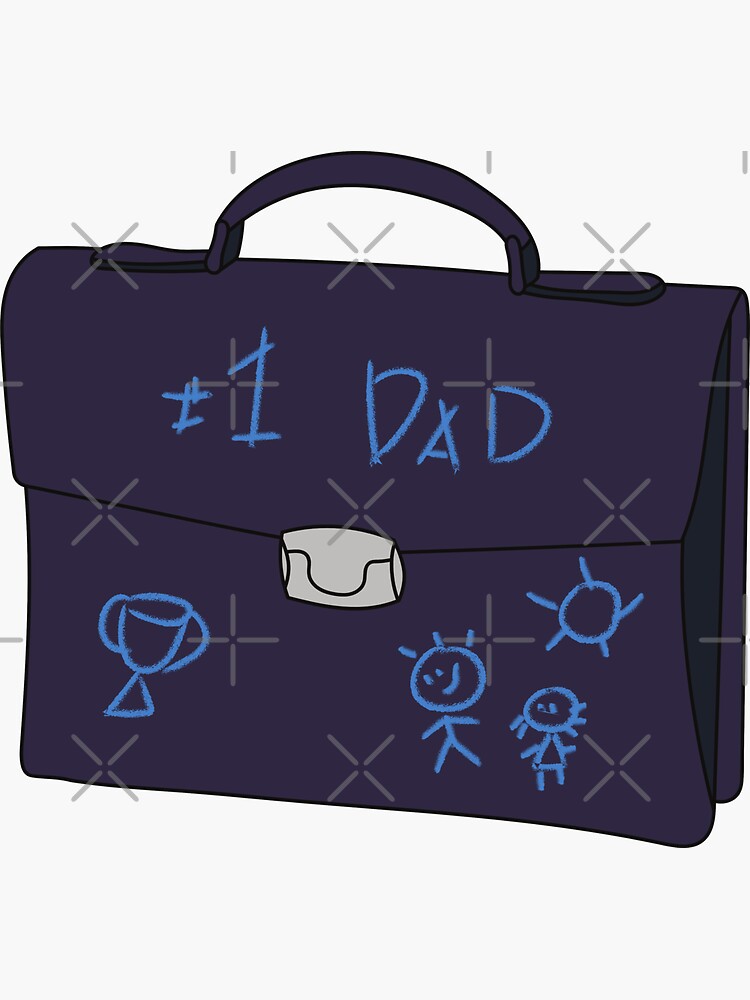 "NUMBER 1 DAD BRIEFCASE DESIGN" Sticker for Sale by NuvoBrand | Redbubble