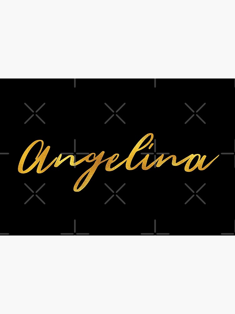 "Angelina Name Hand Lettering in Gold Letters" Poster by PixelOnFire ...