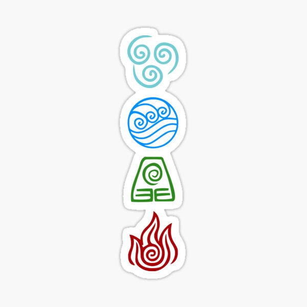 "Avatar Four Elements " Sticker by aniprint | Redbubble