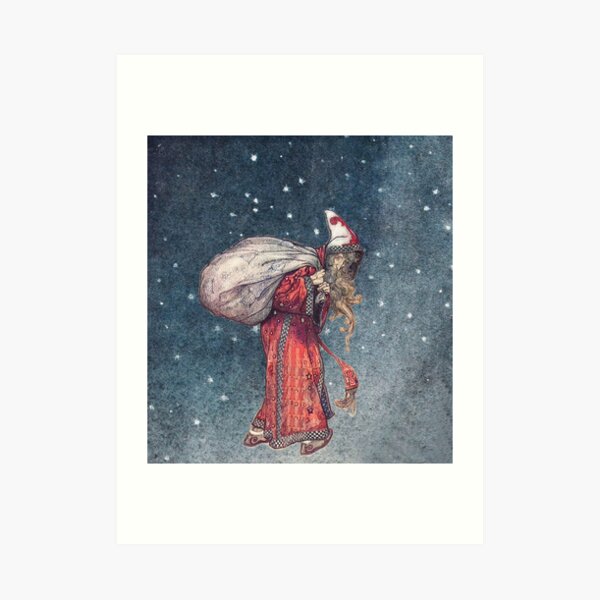 "Arthur Rackham: Santa Claus" Art Print for Sale by Dreamflight | Redbubble