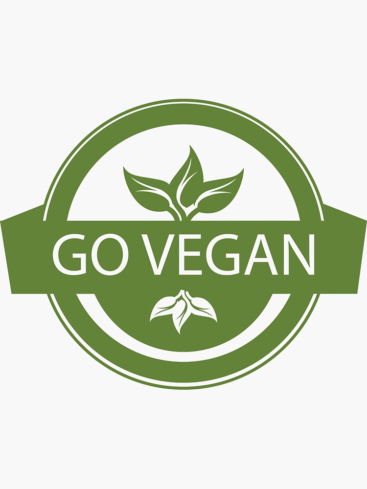 "Go Vegan Stickers " Sticker for Sale by indiassera | Redbubble