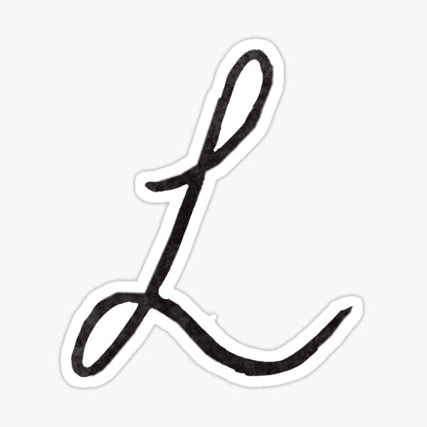 "Cursive L" Sticker for Sale by Leolarrr | Redbubble
