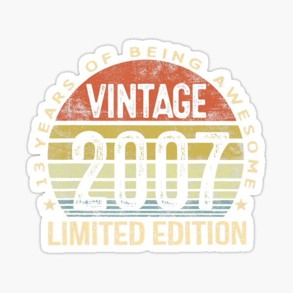 "13 Year Old Gift Vintage 2007" Sticker for Sale by UrjaszOstrowski ...