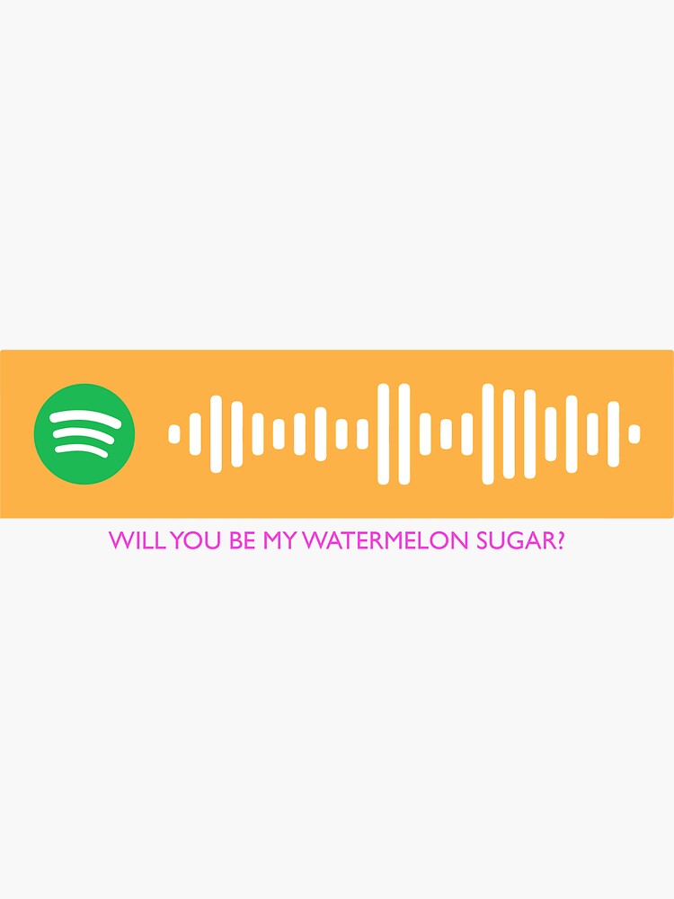 "watermelon sugar x Spotify " Sticker for Sale by vegardroaas | Redbubble