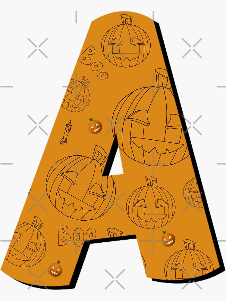 "A-Halloween letter " Sticker for Sale by digitalkris | Redbubble