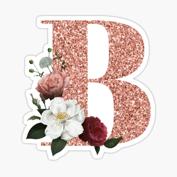 "Rose Gold Letter B" Sticker for Sale by Alicia Chee | Redbubble