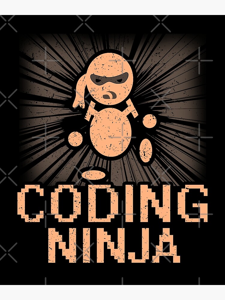 "Coding Ninja" Poster by azmndesigns | Redbubble